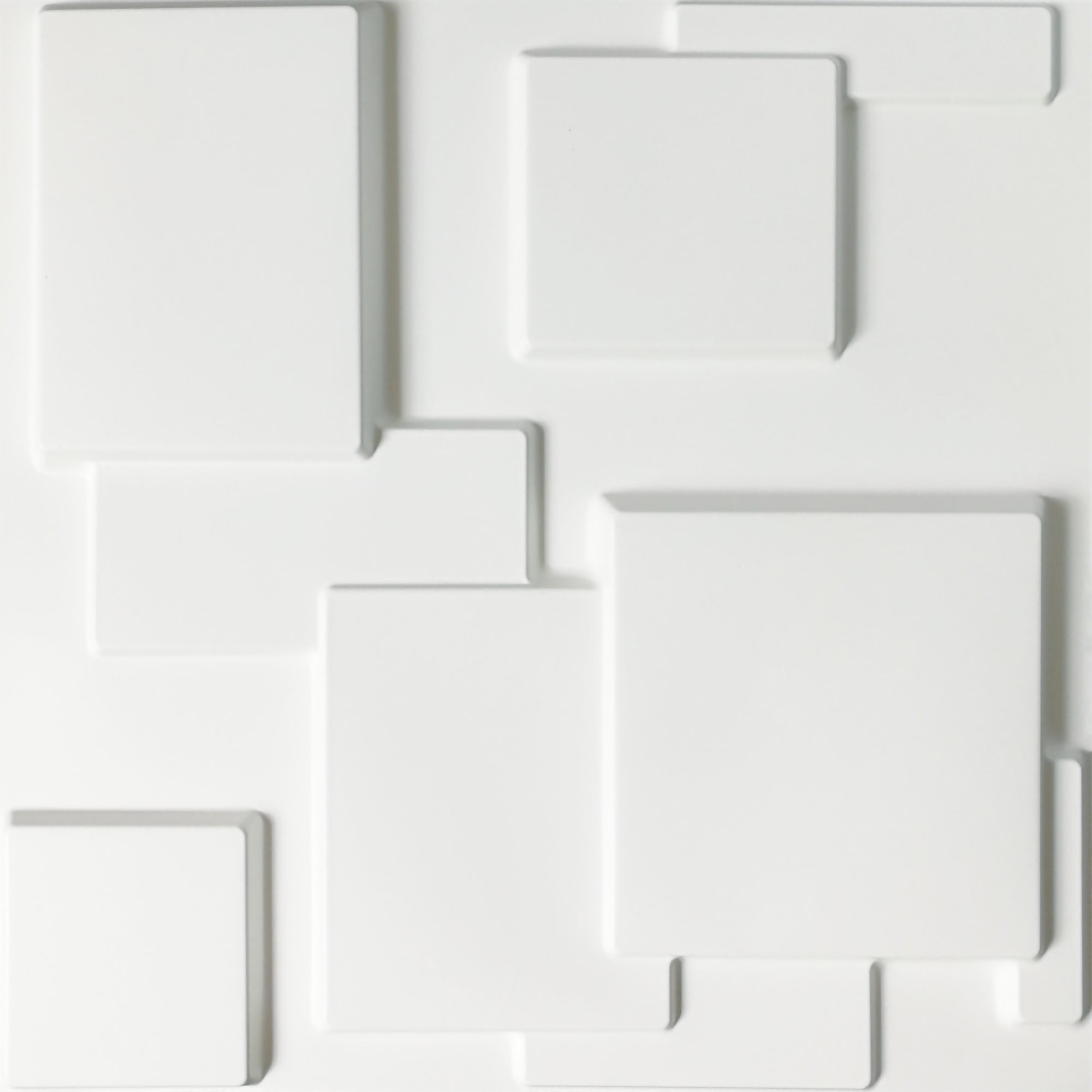 Art3d Squares Design 19.7 in. x 19.7 in. PVC 3D Wall Panel (12-Pack ...