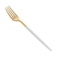 Moderna Gold Plastic Fork - with White Handle - 7 1/2" - 50 count box ...