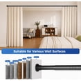 Tension Curtain Rod for Window, 2 Pack 83-123 Inches, Heavy Duty ...