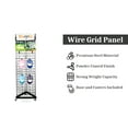 bonnlo 6'x2' Triangle Wire Grid Panel, Black Steel Display Rack with ...