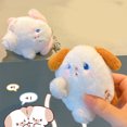 2Pcs Puppy Plush Keychains Toy Cartoon Dog Keys Chain Backpack Pendant ...