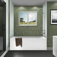Fine Fixtures Acrylic, Fiberglass Alcove Soaking Bathtub 66" x 36 ...