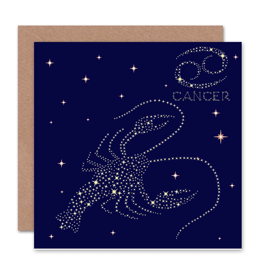 Astrology Cancer Star Sign Constellation 2 Greetings Card Plus Envelope ...