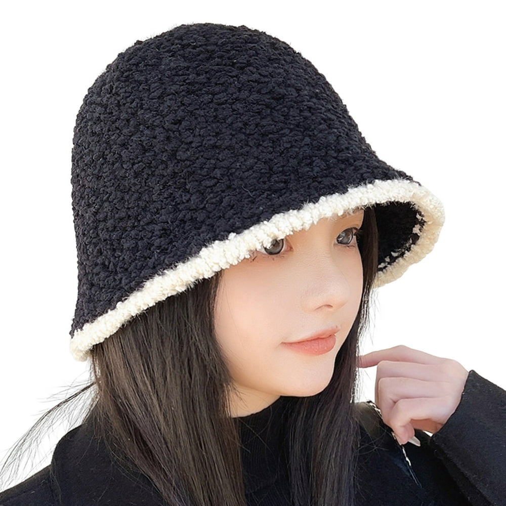 Click here for Generic Winter Bucket Hat Contrast Color No Brim P... prices