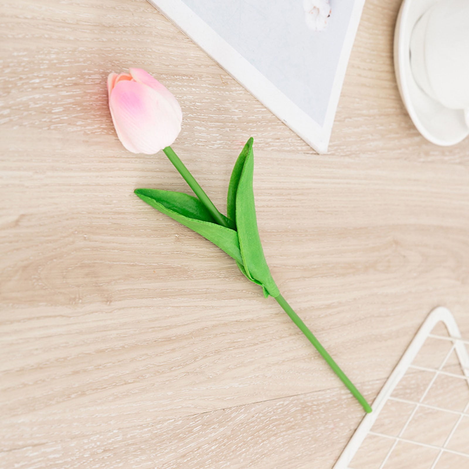 Pgeraug Tulip imitation 1pc White Flowers Artificial Silk Flowers ...