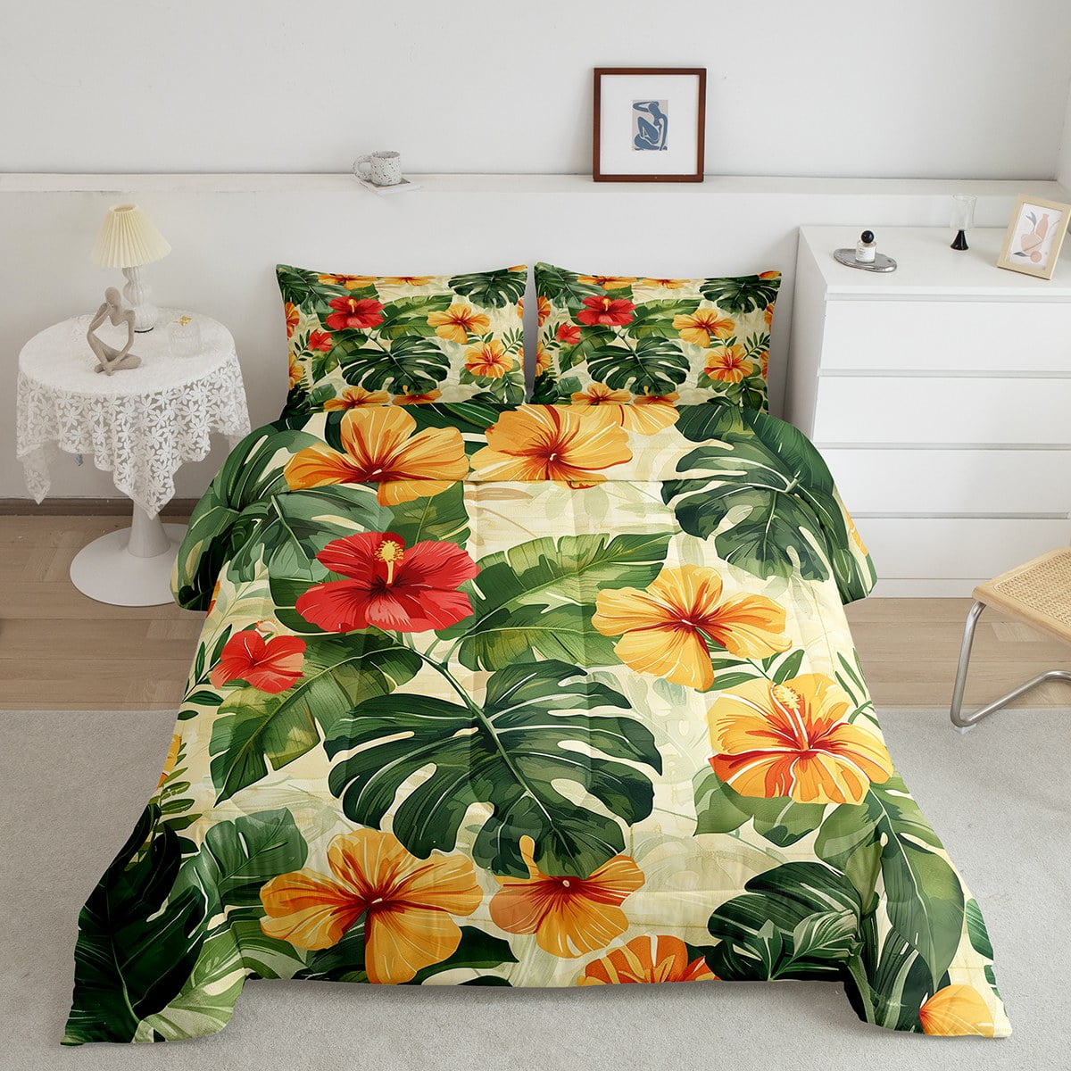 Click here for Erosebridal Vintage Leaf Print Comforter Sets Quee... prices