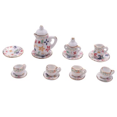 Addison Dusty Blue Floral Tea for One Set - Walmart.com