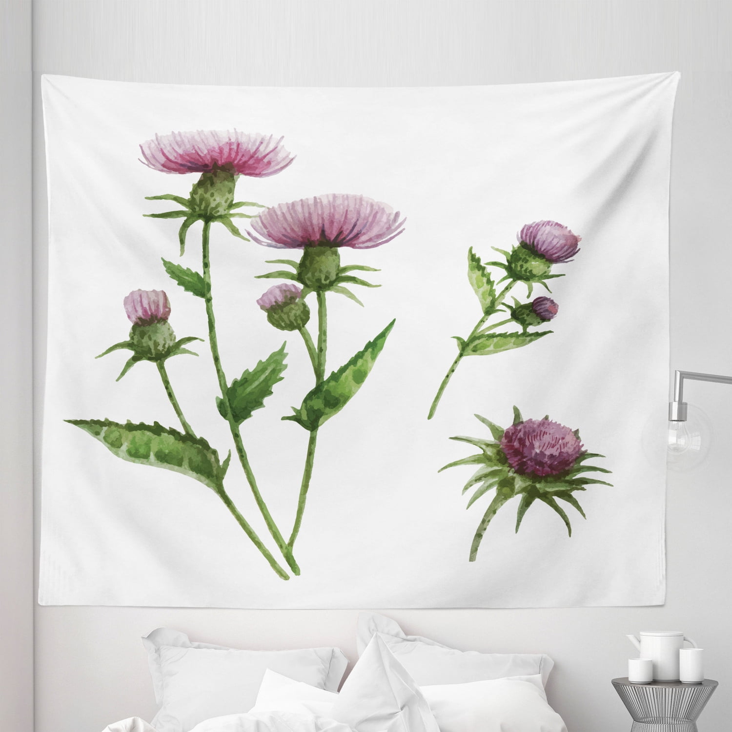 Thistle Tapestry, Healing Herbs for Aromatherapy Concept Watercolor ...