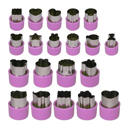 Vegetable Cutter Shapes Set (20 Piece) - Mini Cookie Cutters, Vegetable ...