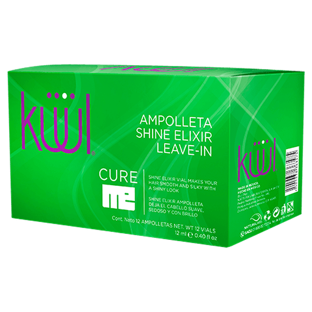 Kuul Cure Me Hair Shine Elixir Leave-in Vials/Ampolletas para el ...