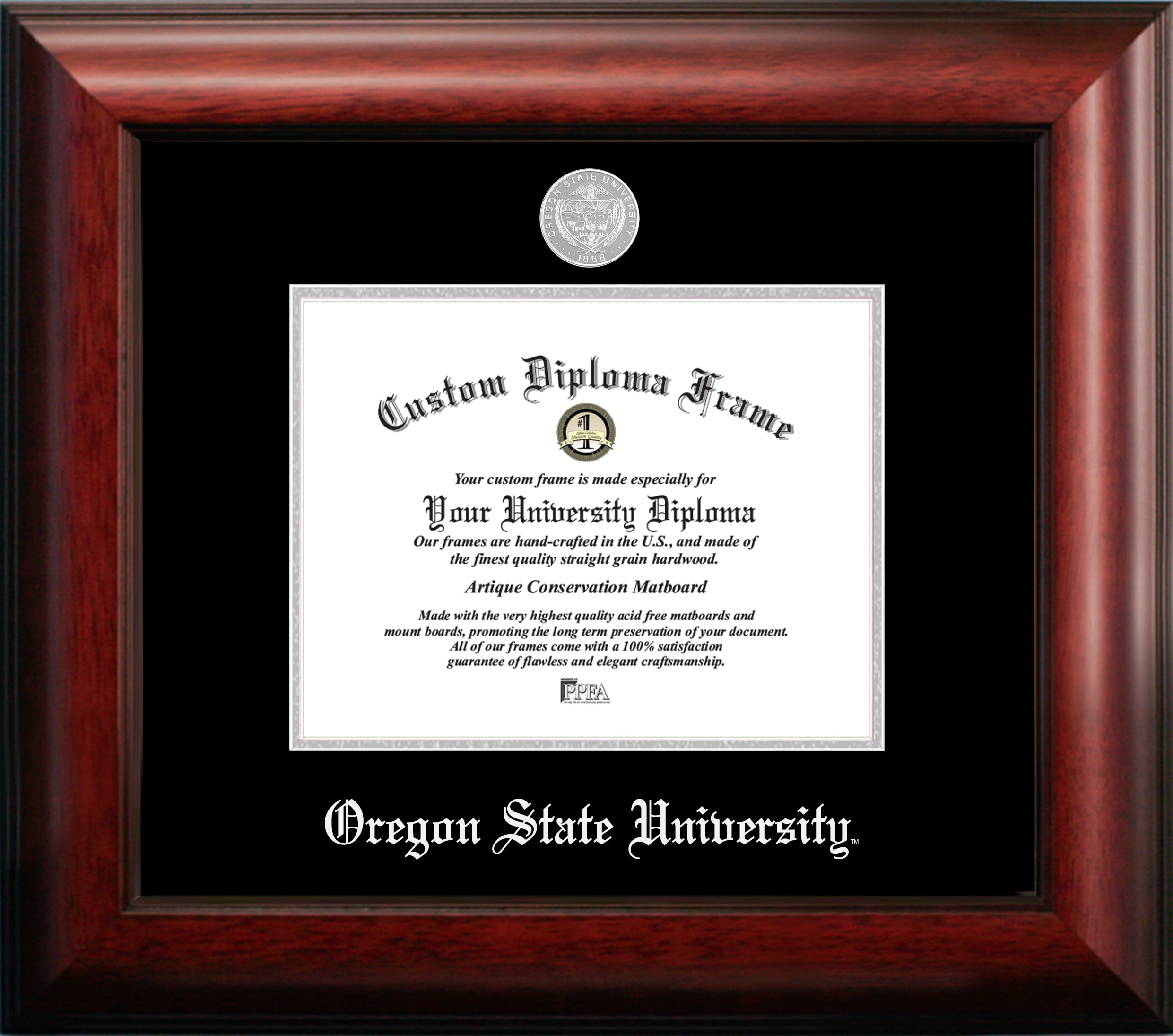 Oregon State University 9w x 7h Silver Embossed Diploma Frame - Walmart ...