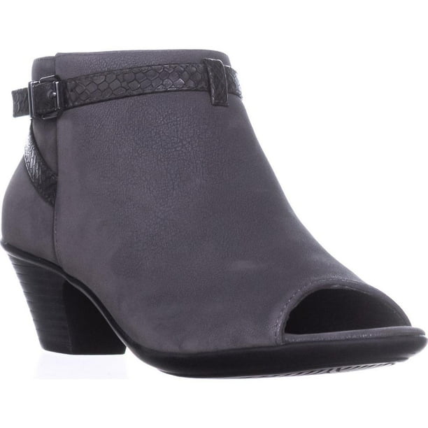 Easy Street - Womens Easy Street Sparrow Peep-Toe Ankle Booties, Grey ...