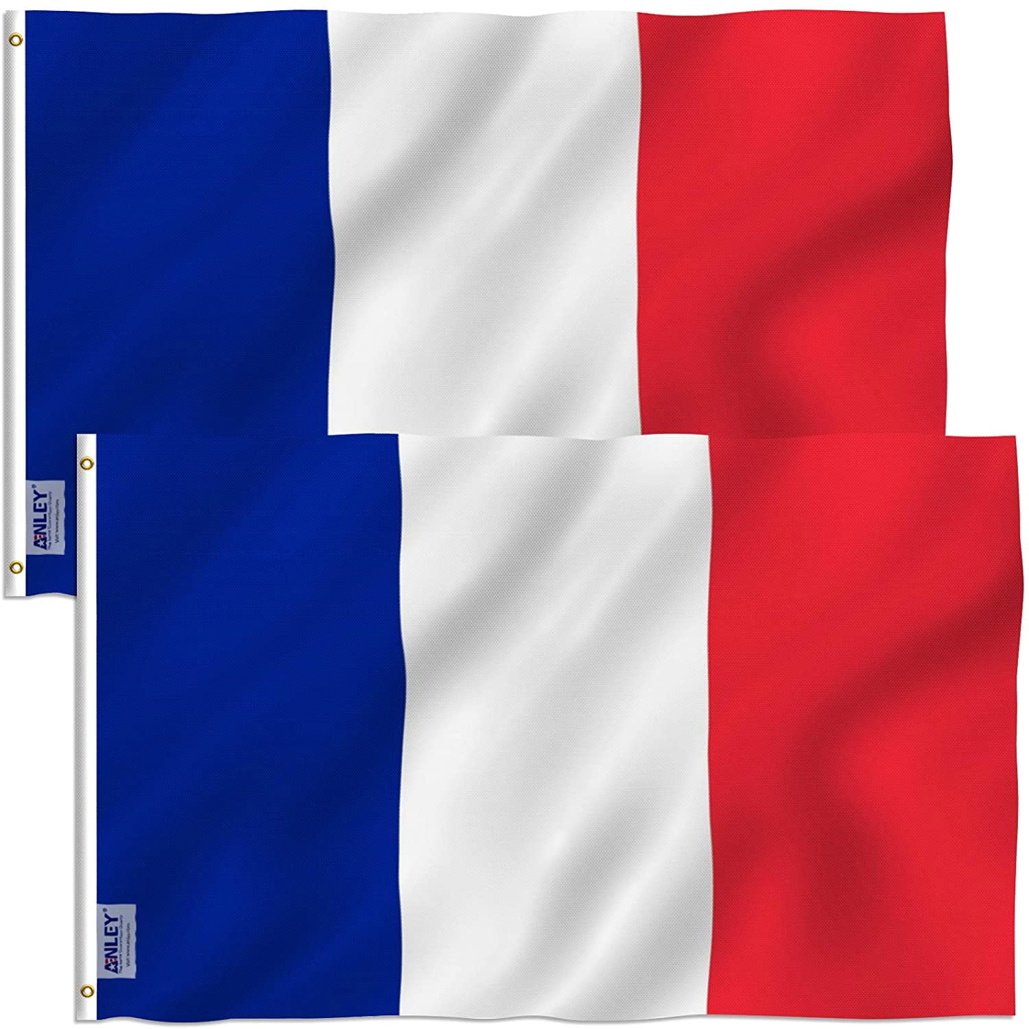 Click here for Anley Pack Of 2 Fly Breeze 3x5 Foot France Flag -... prices