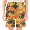 BZSMCE Adjustable Drawstring Casual Shorts With Palm Silhouettes at ...