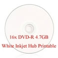 1800 Pack Smartbuy 16X DVD-R 4.7GB 120Min White Inkjet Hub Printable Data Blank Media Recordable ...