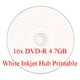 1800 Pack Smartbuy 16X DVD-R 4.7GB 120Min White Inkjet Hub Printable Data Blank Media Recordable ...