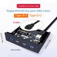 19/20Pin to Front USB Drives Bit USB Expansion Adapter with Two Port ...