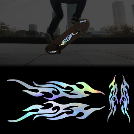 4 Pieces 12cm + 29cm Reflective Golf Cart Vinyl Stickers Waterproof for Car Truck SUV Off-Road ...