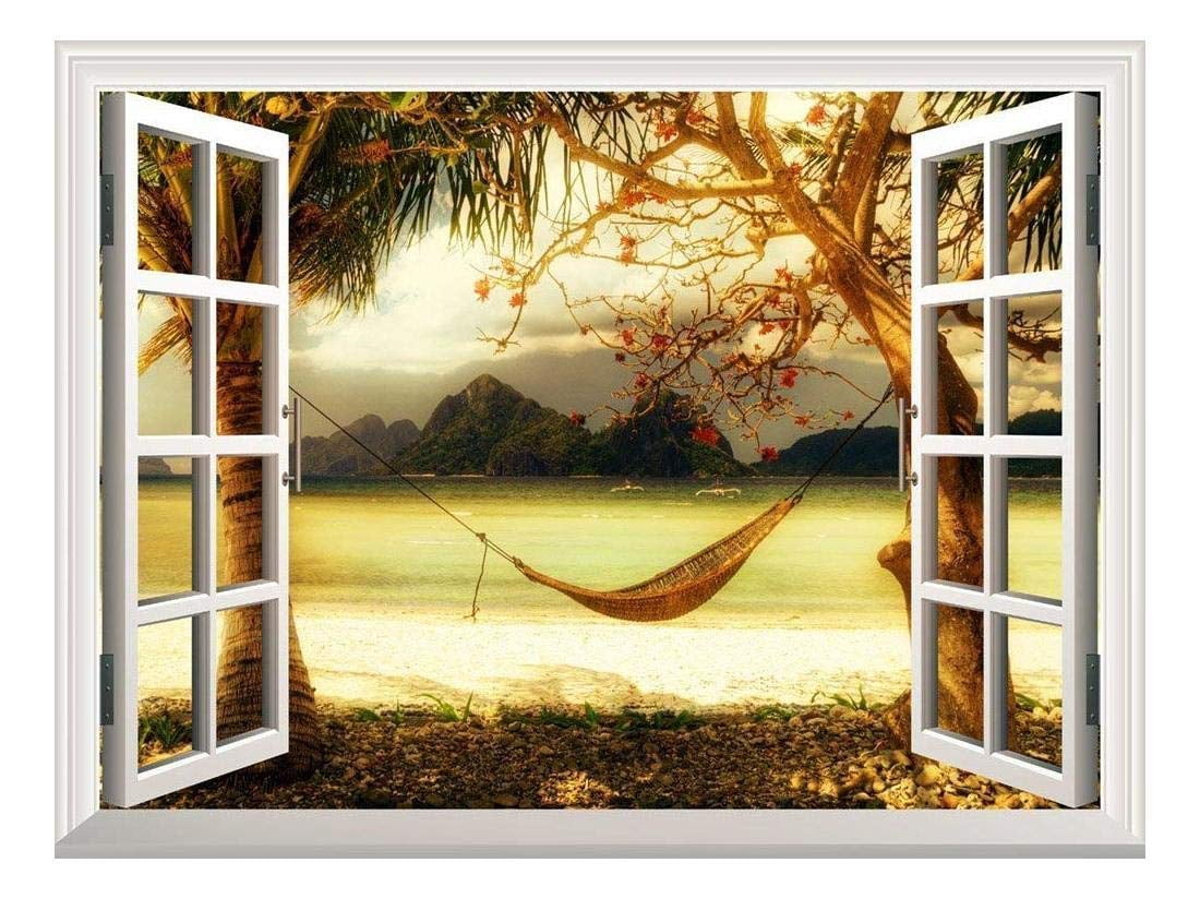 Removable Wall Sticker/Wall Mural - Beautiful Tropical View with a ...