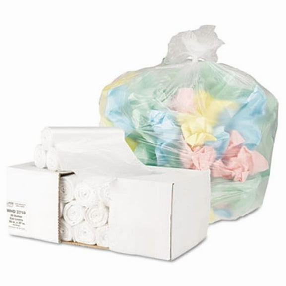 Webster High Density Can Liners- 30 gal- 10 mic- 30 x 37- Natural- 500 ...