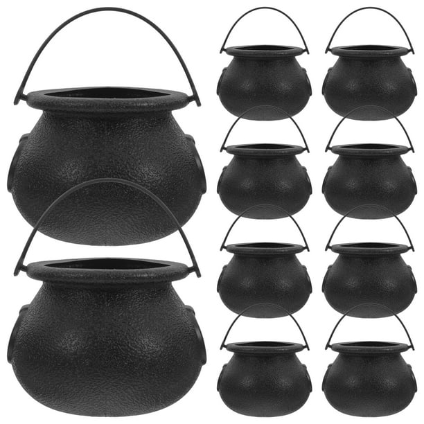 FELTECHELECTR 12 calderos de dulces de Halloween: caldero negro, cubo ...