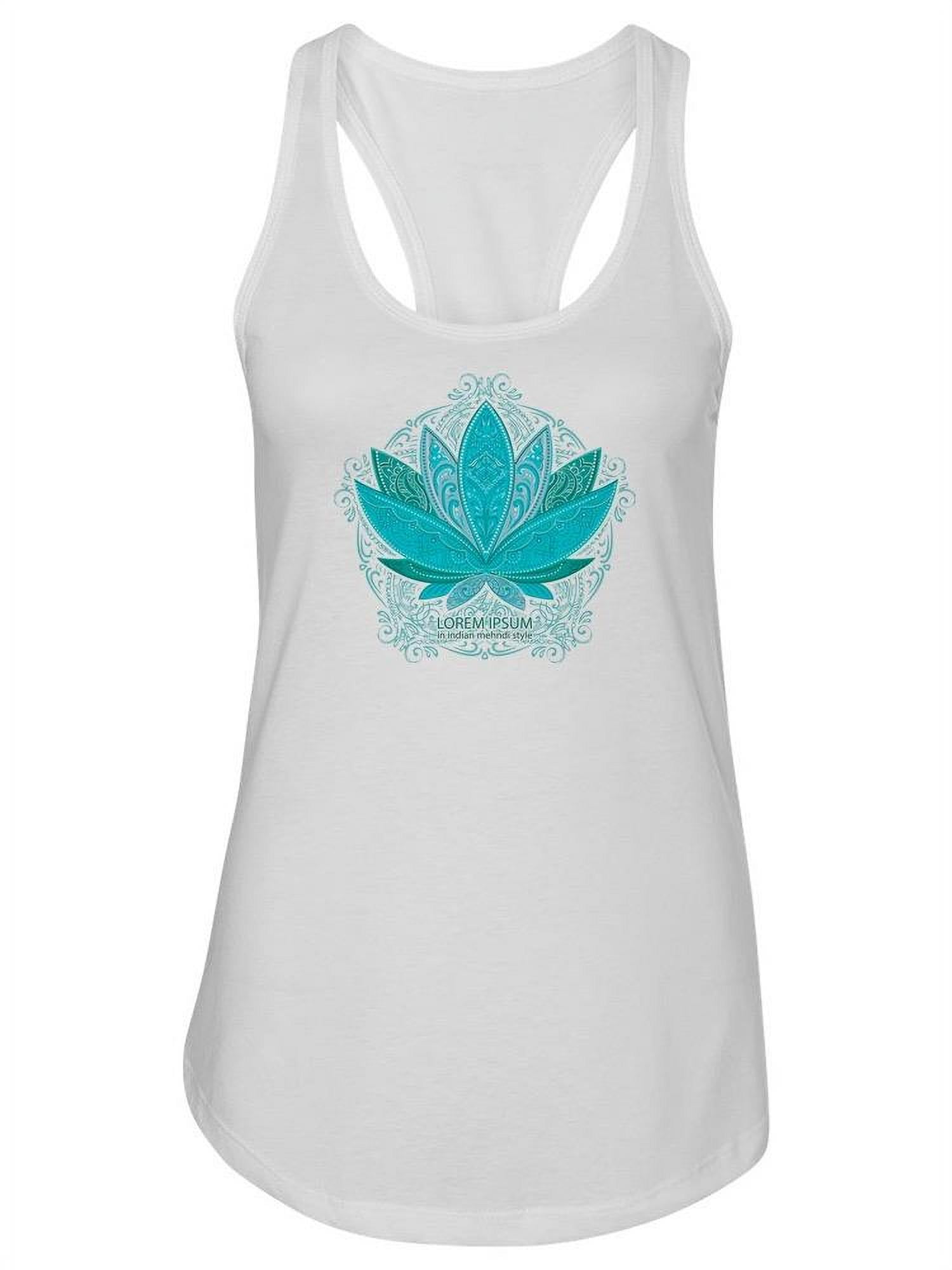 Blue Lotus Flower Design. Tank Women -Image by Shutterstock, Female ...
