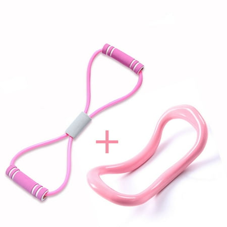 2 In 1 Pack Adjustable Soft Yoga Ring Pilates Ring Fitness Ring Full ...