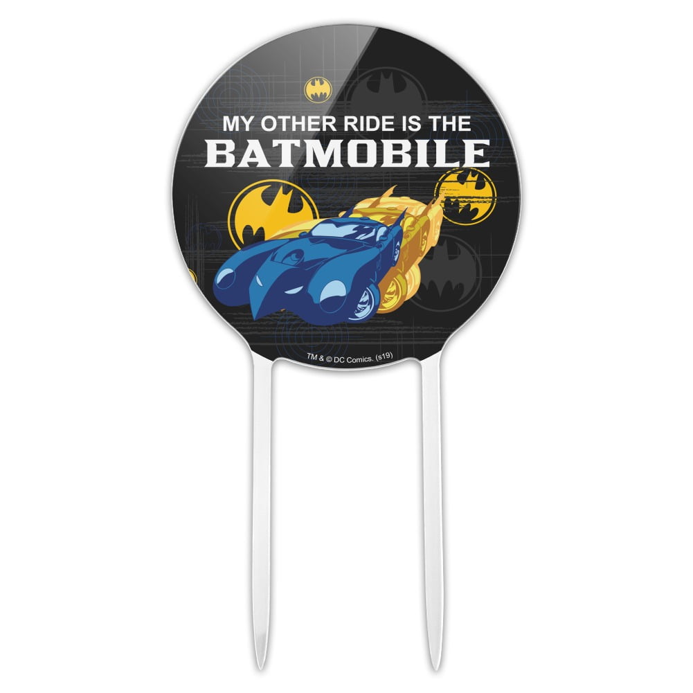 Acrylic Batman My Other Ride Batmobile Cake Topper Party Decoration for ...