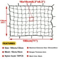 AUTOXBERT 52''x 71'' Latex Cargo Net w / 14 Hooks for Trailers Ute ...