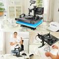 Heat Press Machine, 15"x12" Combo 5-in-1 Digital Multifunctional Heat ...