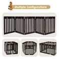 Pefilos 24" Folding Wood Pet Gate with 360° Flexible Hinge, 3-Panel ...
