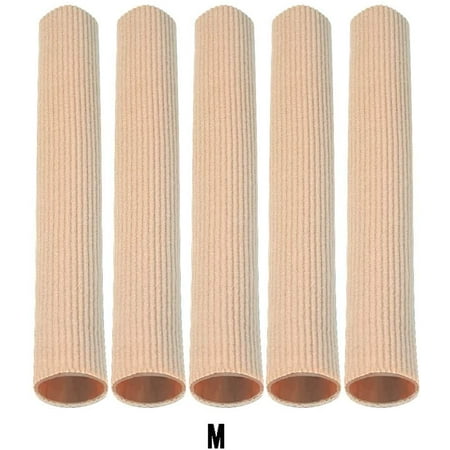 Cuttable Toe Tubes Sleeves, 5 Pack, Made of Elastic Fabric Lined with ...