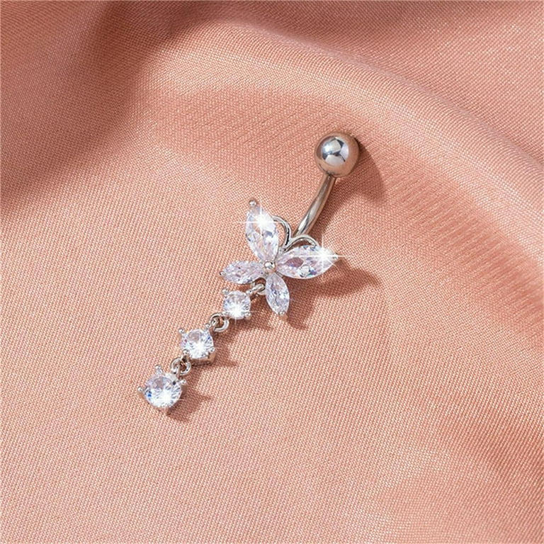 Belly Button Rings Dangle With Words