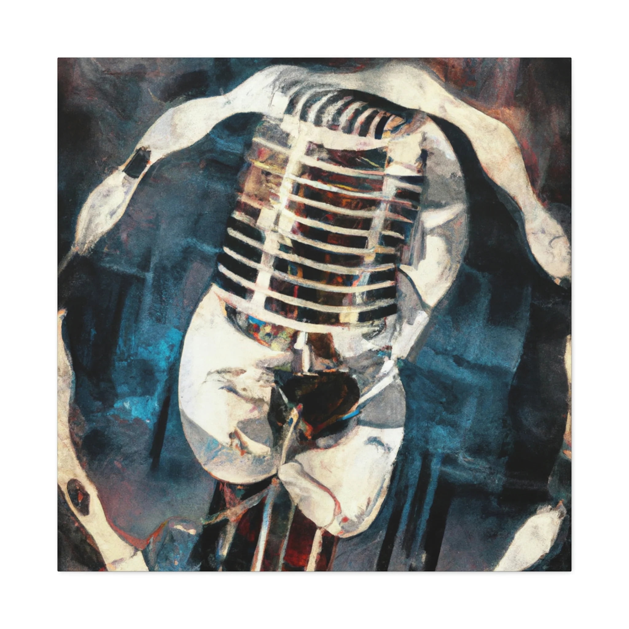 Microphone Abstract Expressionism - Canvas - Walmart.com