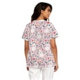 Binienty Pink Floral with Dogs Nursing Uniform Stretchy Breathable ...