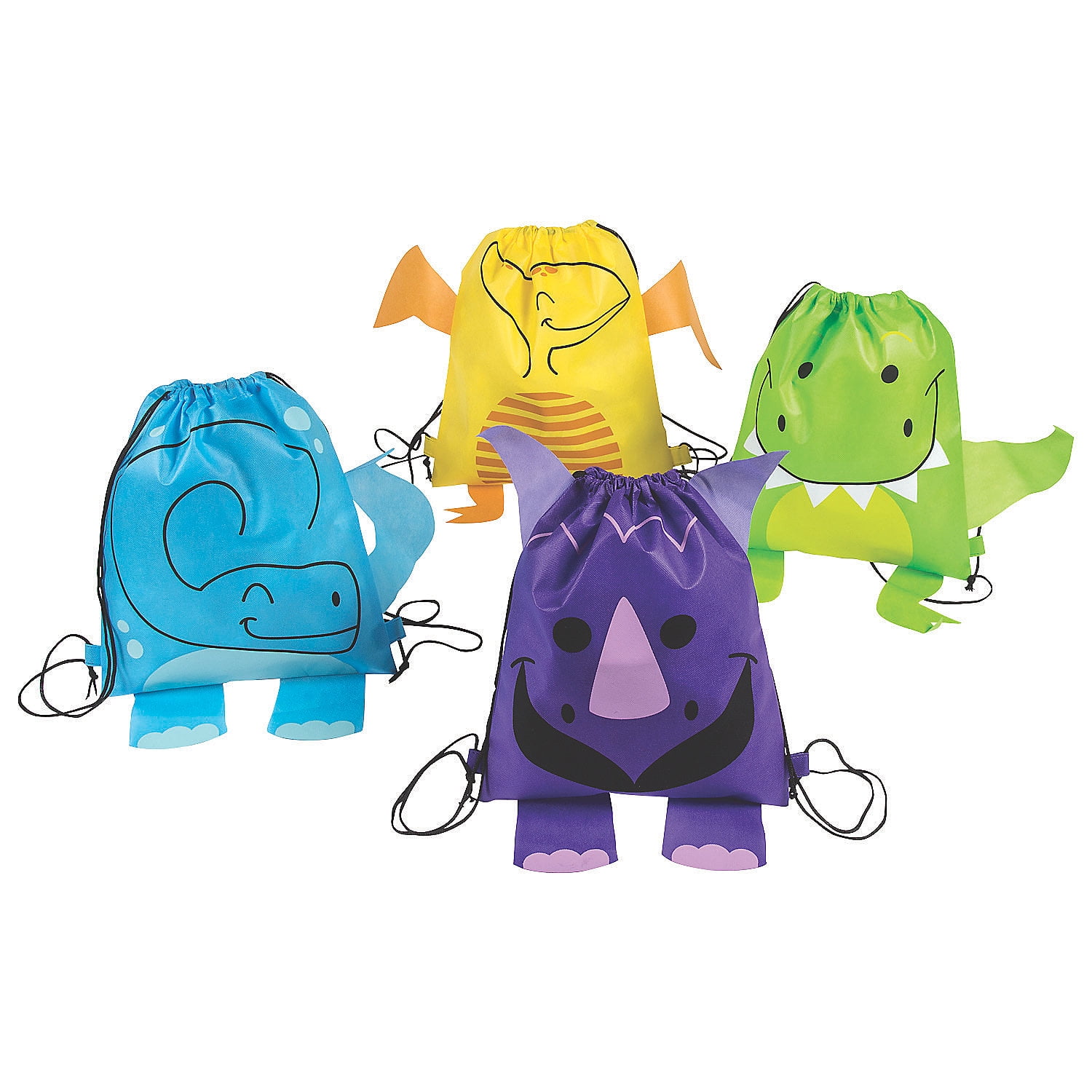 Dinosaur Drawstring Bags - Favor Bagss - 12 Pieces - Walmart.com