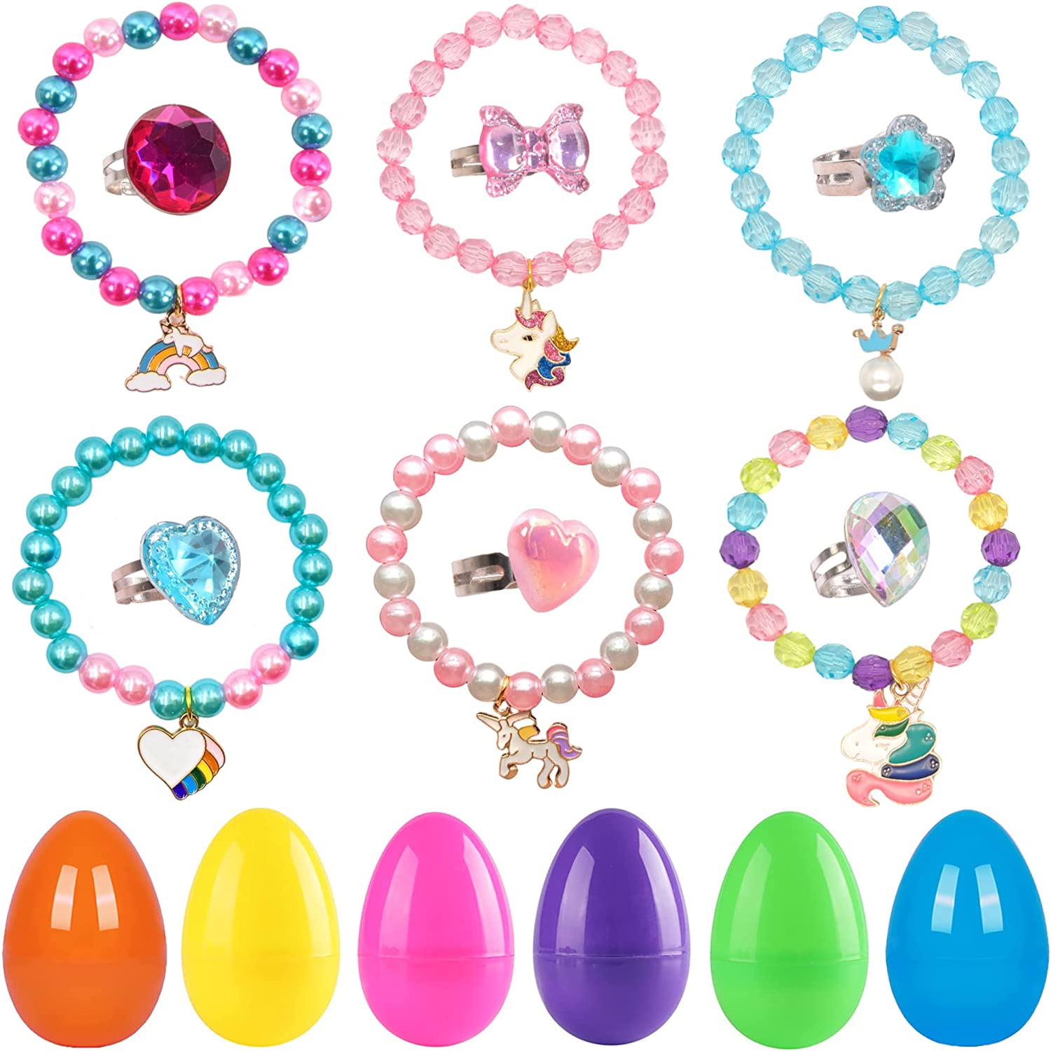 Easter Egg with Bead Bracelets Kids Jewelry for Girls Teens, Easter ...
