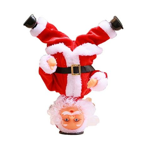 Electric Santa Claus Music Toy Handstand Dancing Toy Christmas Gift for ...