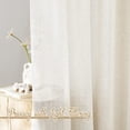 Natural Linen Kitchen Curtains 24 Inch Rod Pocket and Back Tab Semi ...