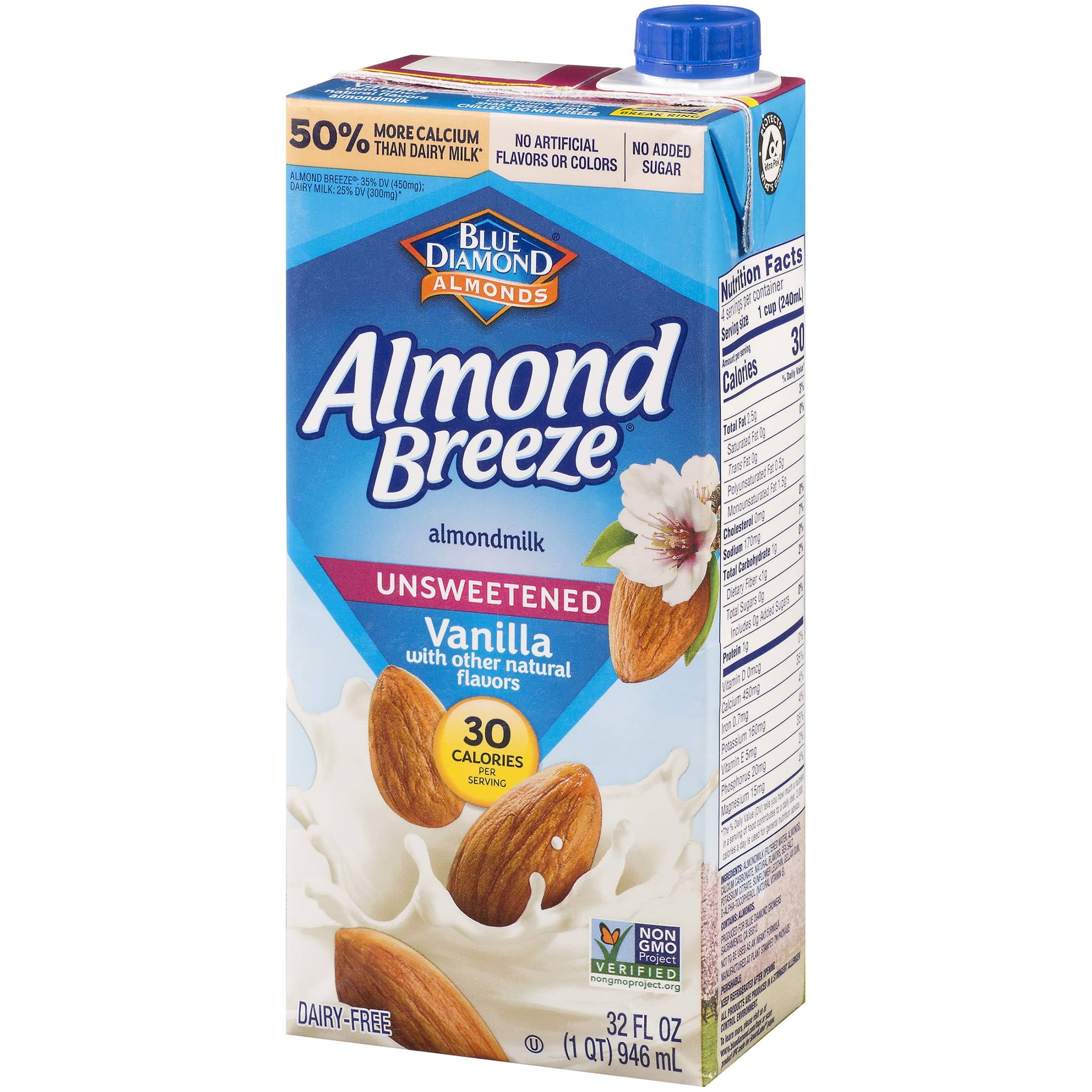 Almond Breeze Almondmilk, Unsweetened Vanilla, 32 fl oz