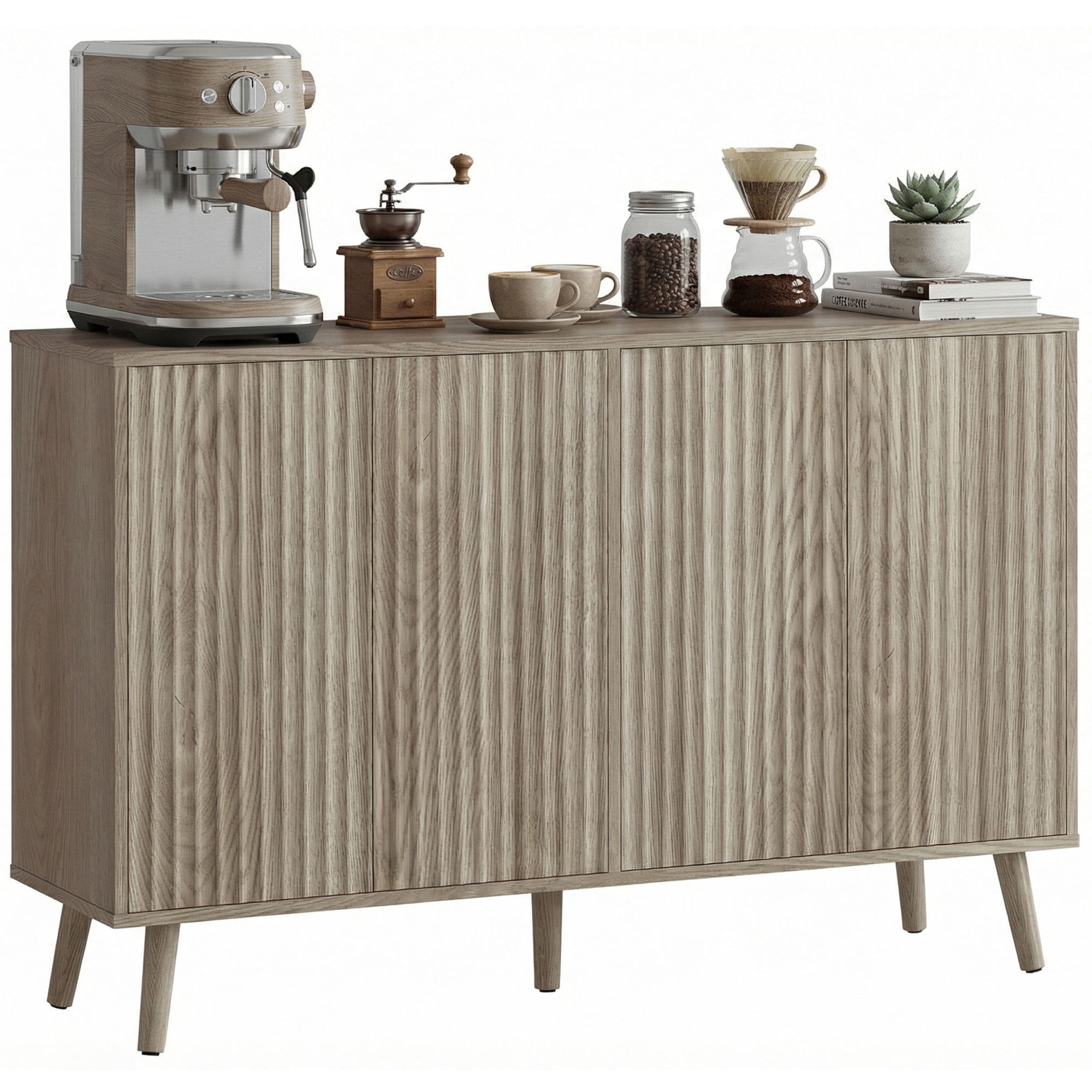 Click here for Homcom Sideboard  Fluted Buffet Cabinet With Adjus... prices