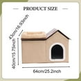 Colourtree Beige Cat House for Indoor Cats Bed 2 in 1 Pet Bed with ...