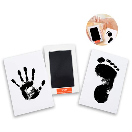 Large Safe Inkless "Clean-Touch" handprint and footprint stamp pad with ...