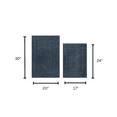 Mainstays Soft Touch Navy Polyester Tufted 2-Piece Bath Rug Set, 20" x ...
