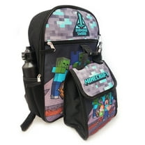 Minecraft Creeper 16" Backpack & Insulated Lunch Box 5 Pc Set, School ...
