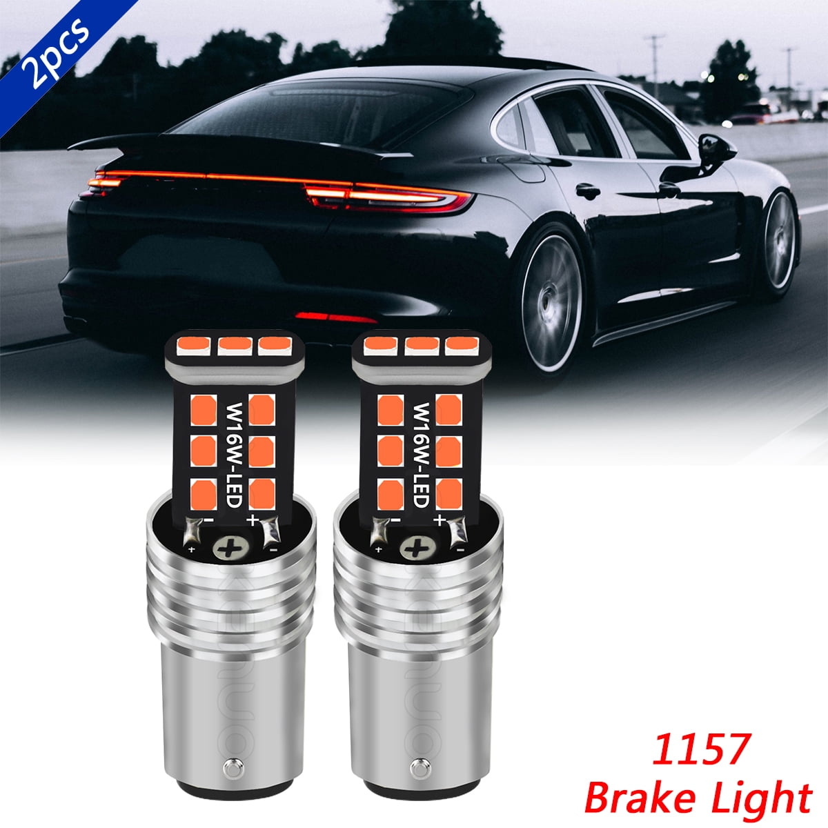 Obndvu 2pcs 1157 Red LED Brake Stop Tail Light Bulbs for Chevrolet Aveo ...