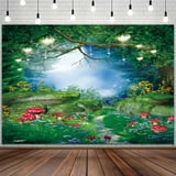 Fairy Tale Backdrop Wonderland Jungle Enchanted Forest Mushroom Fantasy ...