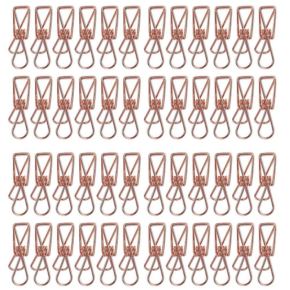 Paquete de 50 clips metálicos pequeños dorados: clips multiusos para ...