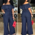 Manxivoo Denim Jumpsuit for Women Jumpsuits Off Shoulder Look Playsuits ...