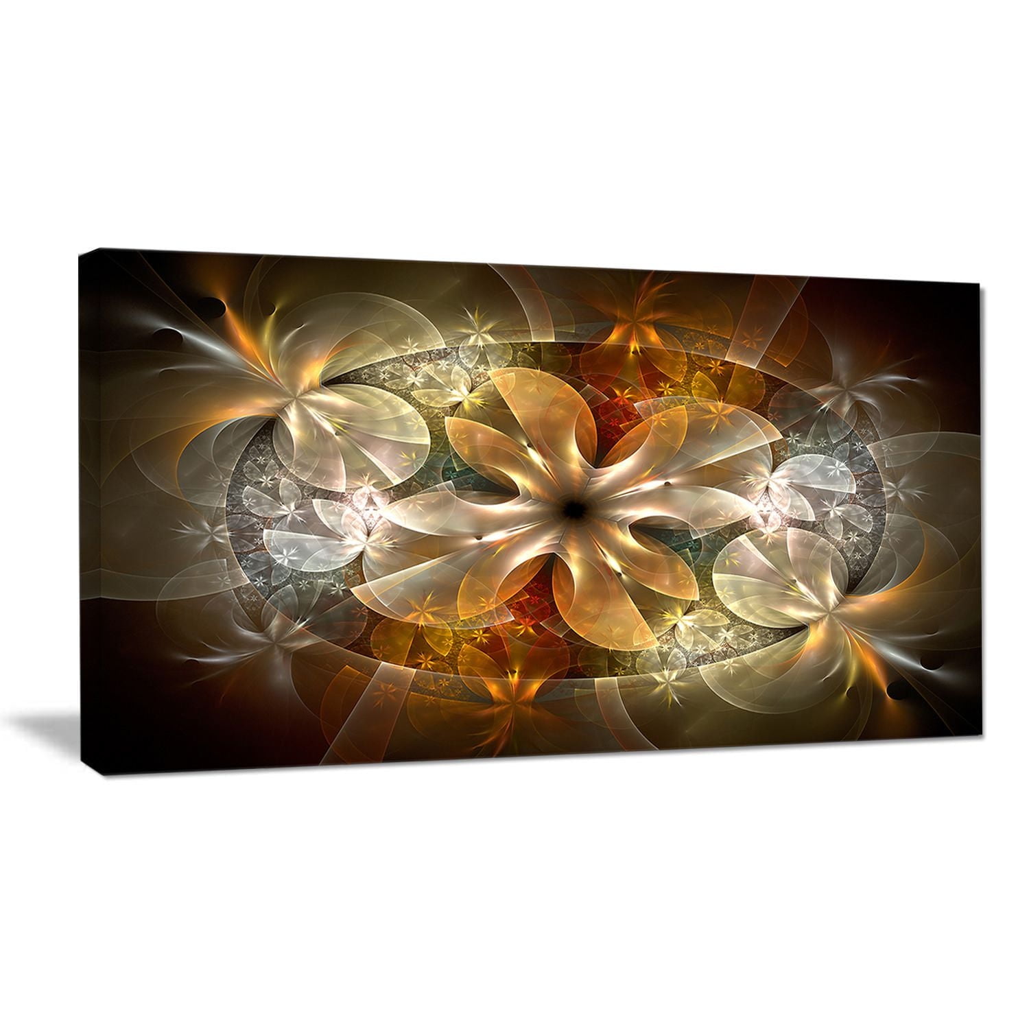 Click here for Designart Design Art Fractal Flower With Blue Deta... prices